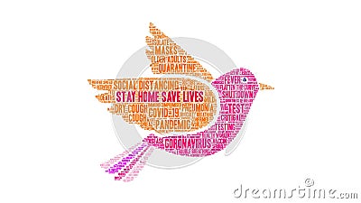 Stay Home Save Lives Animated Word Cloud Stock Footage - Video of ...