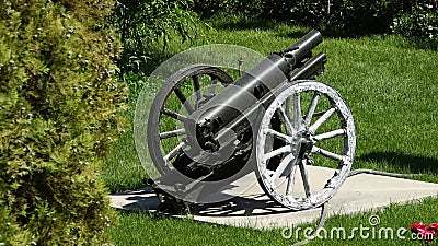 A cannon in display stock video. Video of fight, antique - 119604935