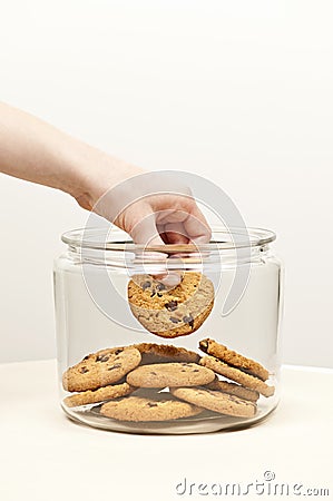 Stealing Cookies From The Cookie Jar Stock Image - Image: 30611511