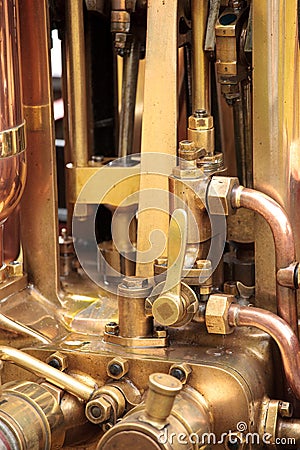 Steam Engine Brass Pipes Stock Photography - Image: 10527282