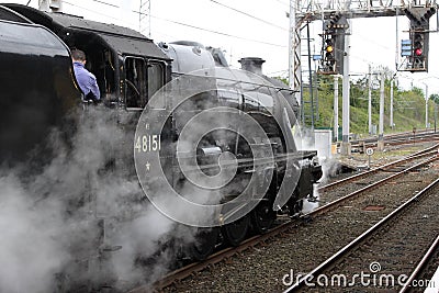 Steam Engine Number 48151 At Carnforth Station. Editorial Photo ...