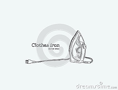 Steam Iron , Hand Draw Sketch Vector. | CartoonDealer.com #106373665