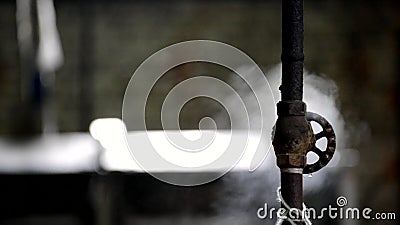 Steam leaking from a pipe stock video. Video of industrial - 49443241