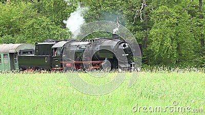 Steam Train Approaching through Fields Stock Footage - Video of real ...