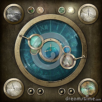 Steampunk Control Board Stock Illustration - Image: 67570532
