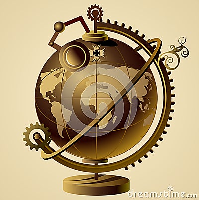 Steampunk Globe Royalty Free Stock Images - Image: 29072479