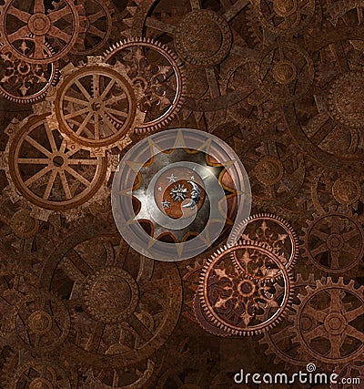 Steampunk Rusty Background Royalty-Free Stock Photography ...