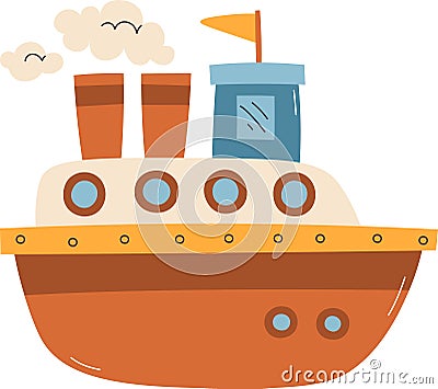 Steamship Cartoon Vessel | CartoonDealer.com #302230043