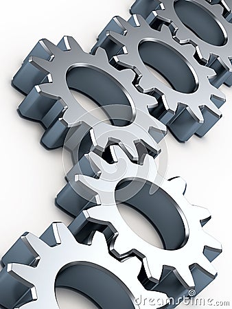 Steel Gear Wheels Stock Image - Image: 18449141
