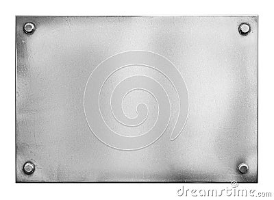 Steel Metal Plate Or Signboard With Rivets Stock Photo - Image: 51514216