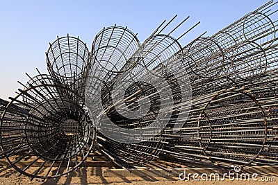 Steel Rebar Component In A Construction Site Royalty Free Stock Photos ...