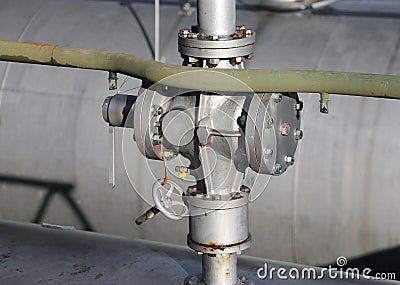 Steel Valve Over The Container Under Full Pressure Of Gas Royalty-Free ...