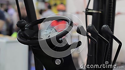 Steering Wheel Control and Cabin Forklift Truck with Levers Stock ...