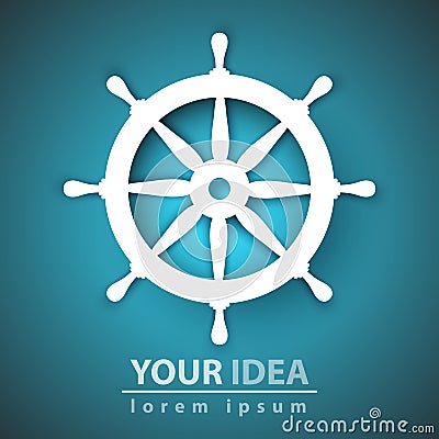 Steering Wheel, Handwheel -flat Shadow Icon. Cartoon Vector ...