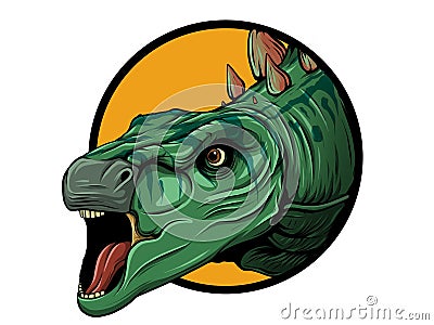 Stegosaurus Front View Showing The Plates Arranged Down Spine Royalty ...