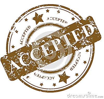 Stempel Mit Dem Wort Angenommen Lizenzfreies Stockbild - Bild: 9462116