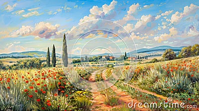 Ancient Roman Countryside: Summer Scene On Rural Roads Stock Photo ...