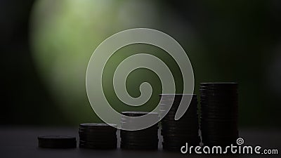 Step Coin Graph Shows Wealth Increase Stock Video - Video of interest ...