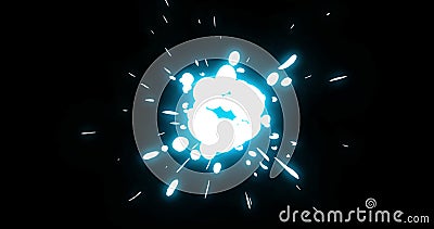 5 Step Explosion Electric Cartoon Animation 07 Stock Footage - Video of ...