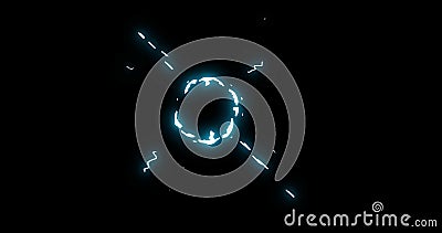 3 Step Lightning Thunder Boom Electrical Cartoon Animation Stock ...