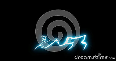 3 Step Spark Shock Thunder Electrical Cartoon Animation Stock Footage ...