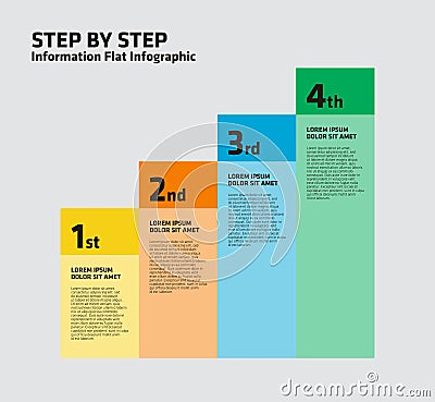 4 Step Stair Infographic stock illustration. Image of concept - 42437438