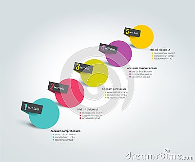 Step By Step Template. Numbered Chart. Cartoon Vector | CartoonDealer ...