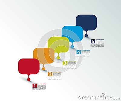 Step By Step Template. Numbered Chart. Cartoon Vector | CartoonDealer ...