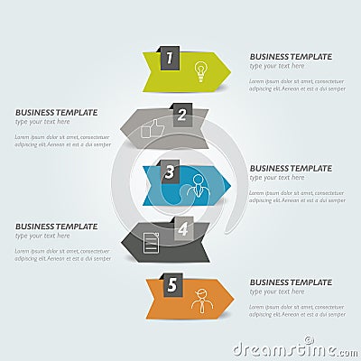 Step By Step Template. Cartoon Vector | CartoonDealer.com #43959735