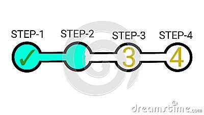 Step 1 To 4 System Process on White Background. Stock Video - Video of ...
