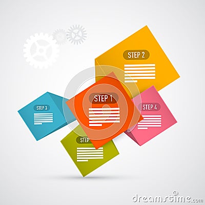 Steps For Tutorial, Infographics Vector Illustration | CartoonDealer ...