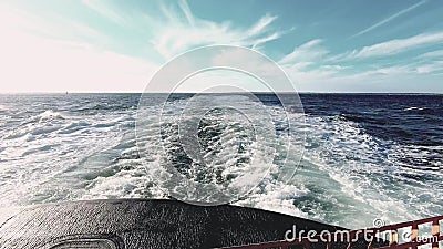 Stern Wave from Ferry HD. stock video. Video of ship - 138399267