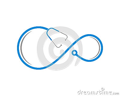 Stethoscope Form A Infinity Symbol Cartoon Vector | CartoonDealer.com ...