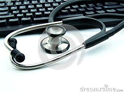 Stethoscope Next To Computer Stock Image - Image: 2839991
