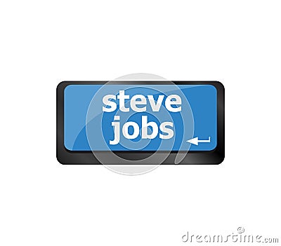 Steve Jobs Button On Keyboard - Life Concept Stock Photo ...