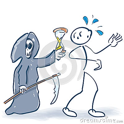 Stick Figure And Death Vector Illustration | CartoonDealer.com #100007762