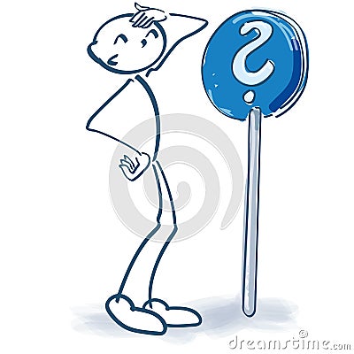 Stick Figure With Question Mark Vector Illustration | CartoonDealer.com ...
