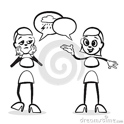 Stick Figure Series Emotions - Convince Cartoon Vector | CartoonDealer ...