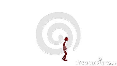 Stick Figure Walking Across Screen Scratch Back Stock Video - Video of ...