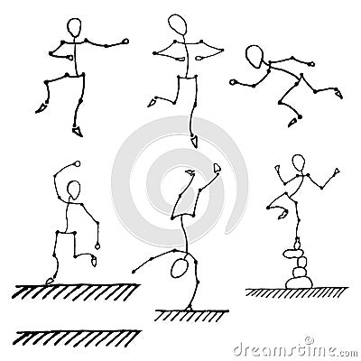 Stick Human Figures Set Stock Vector - Image: 50652499