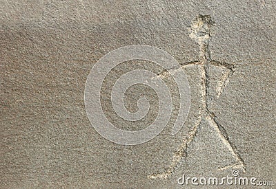 Stick Man On Stone Royalty-Free Stock Photo | CartoonDealer.com #1714077