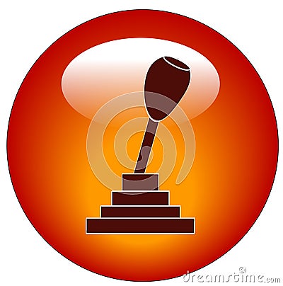 Stick Shift Web Button Cartoon Vector | CartoonDealer.com #4976383