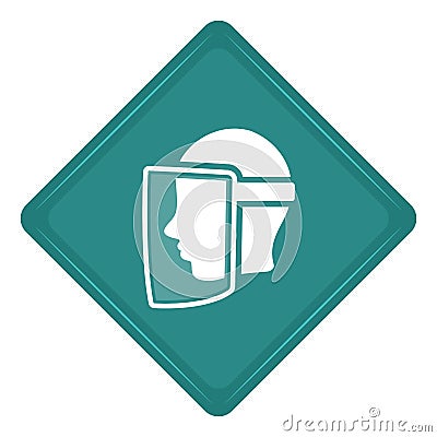 Sticker Of A Face Visor Icon Vector Illustration | CartoonDealer.com ...