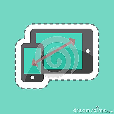 Sticker Line Cut Responsiveness. Suitable For Programming Symbol ...