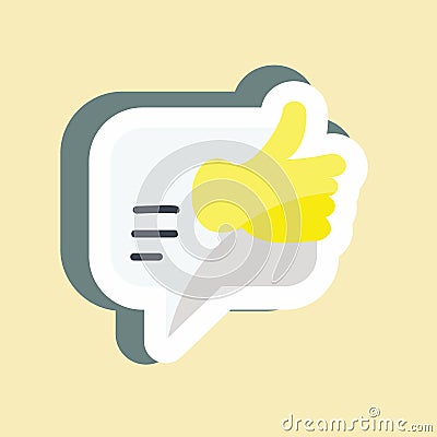 Sticker Possitive Feedback. Suitable For Feedback Symbol. Simple Design ...