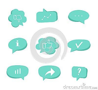 Callouts Set With Different Messages On White Background. Vector ...
