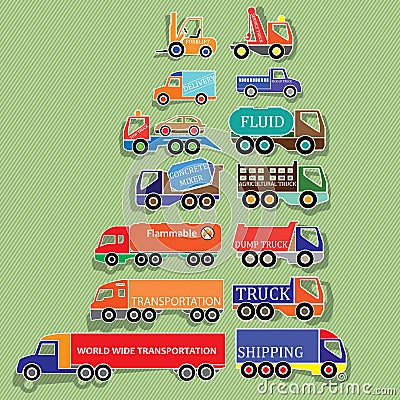 Sticker Truck Vector Illustration | CartoonDealer.com #58915786