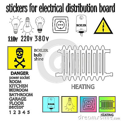 Stickers For Electrical Distribution Board Consumer Electrical Safety ...