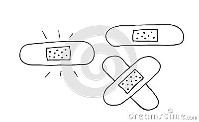 Sticking Plaster Vector Sketch | CartoonDealer.com #184735652