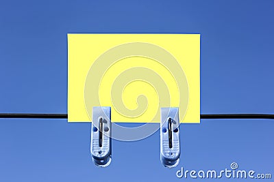 Sticky Note On A Blue Sky Background. Royalty-Free Stock Photography ...